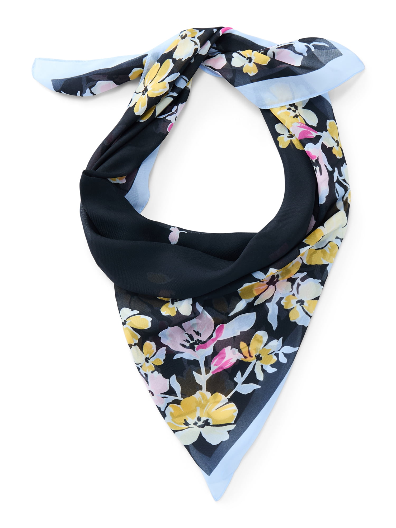 Time and Tru Women's Floral Print Square Scarf - Walmart.com