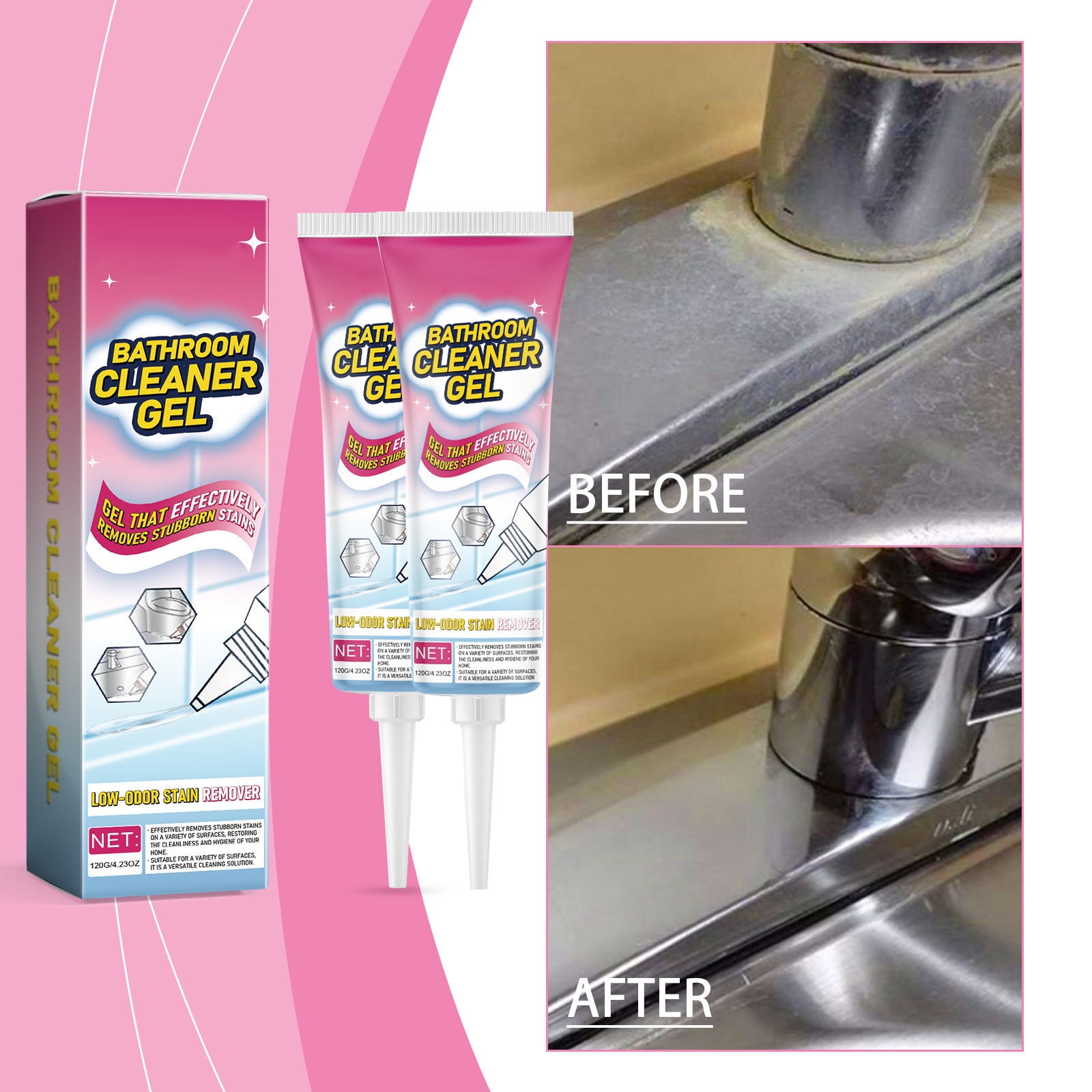 PRINxy Bathroom Cleaning Gel To Stains Yellowing and Scale Bathroom Tiles and Toilet Cleaner ...