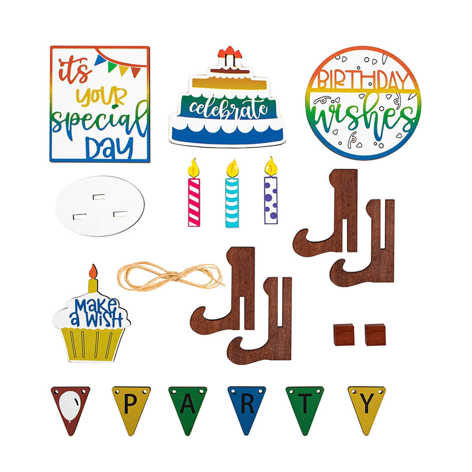 PRINxy Birthday Tiered Tray Decor Farmhouse Happy Birthday Table ...