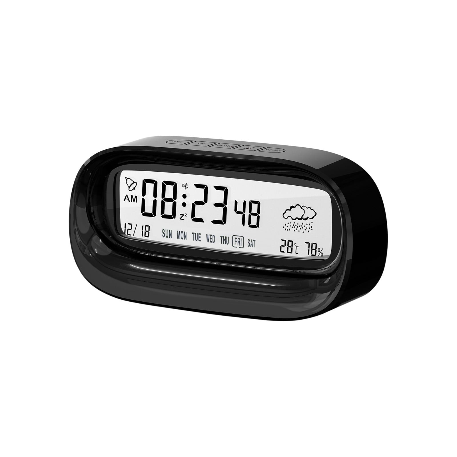 PRINxy Digital Alarm Clock,Battery Powered Large Number Display Compact ...