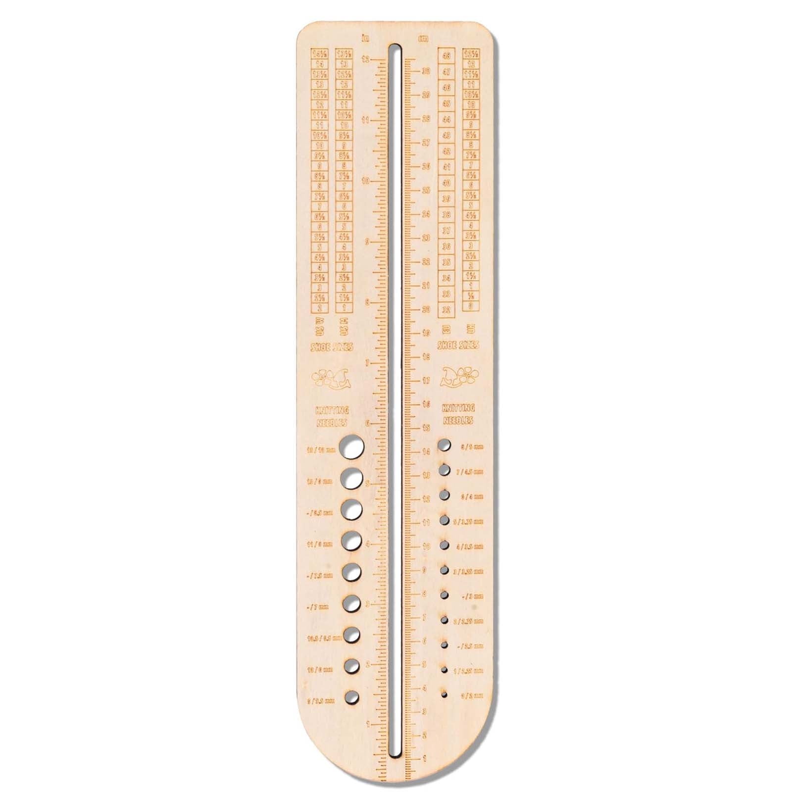 PRINxy Knitting Measuring Ruler Knitting Needle Gauge Hook Needle Ruler ...