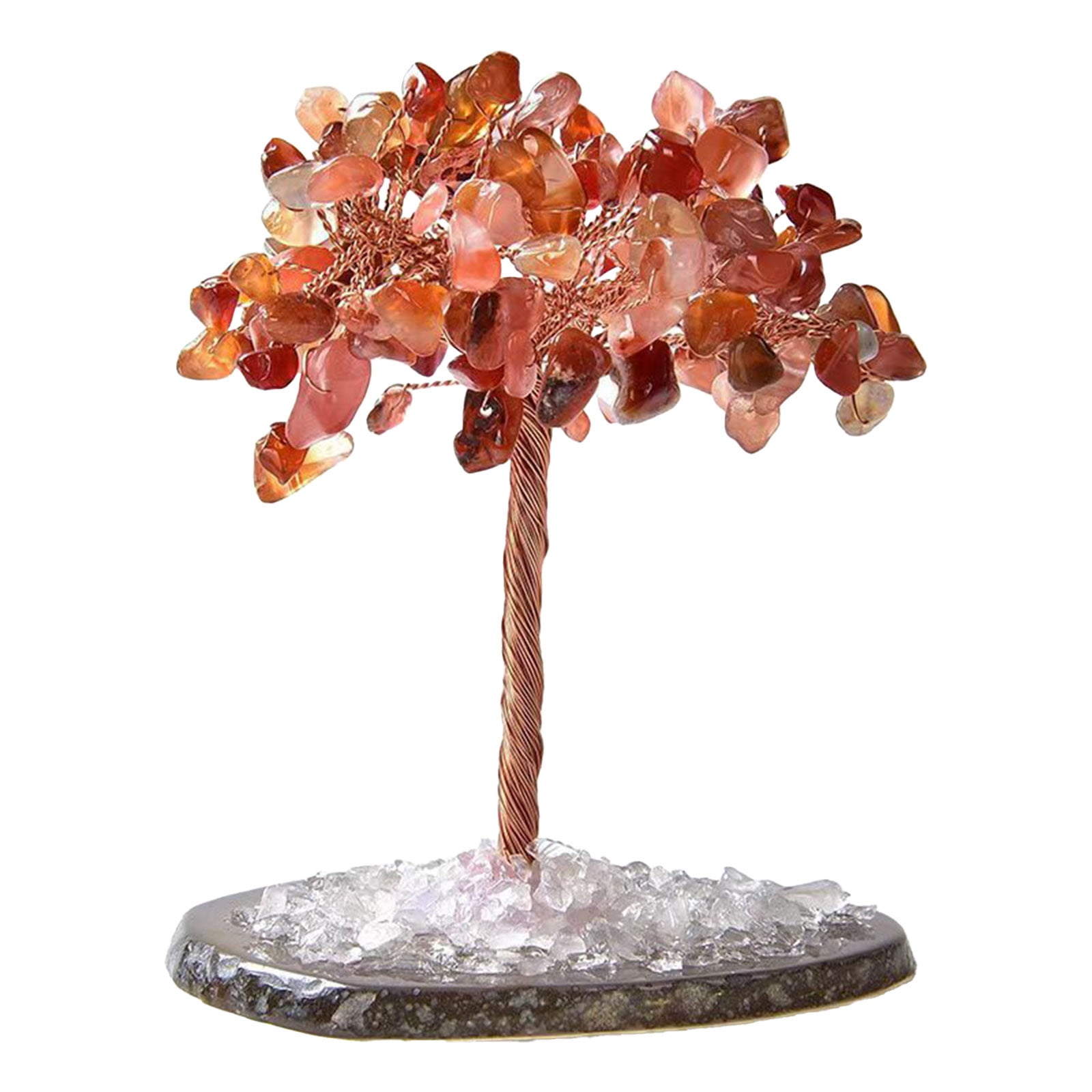 PRINxy Natural Quartz Crystal Money Tree Natural Healing Crystal Bonsai ...