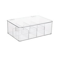 RoyalHouse BPA Free Acrylic Tea Box Organizer, Tea Bag Holder with 6 ...