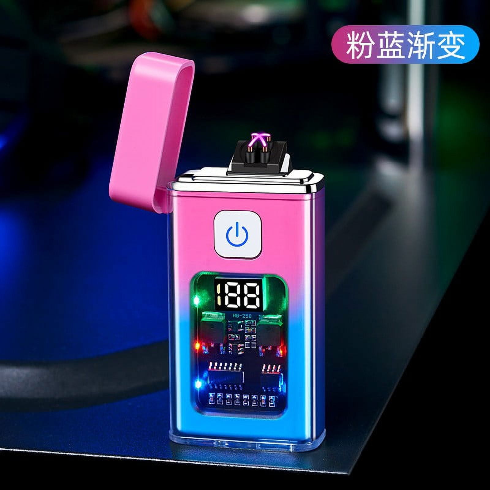 PRINxy Rechargeable Electric Lighters,Dual Arc Lighter,Transparent ...
