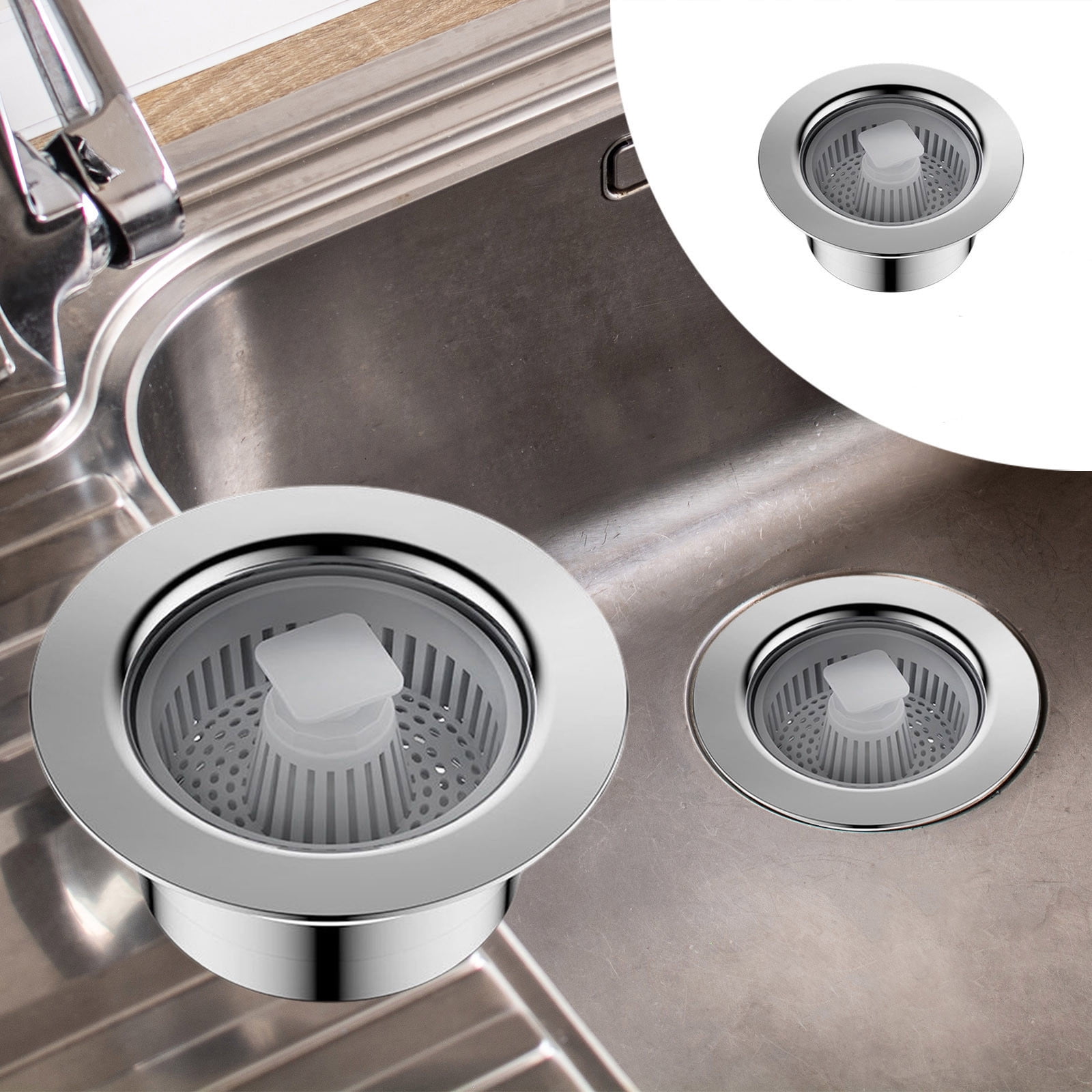 PRINxy Stainless Steel Kitchen Sink Filter Screen Odor Proof Clogging ...