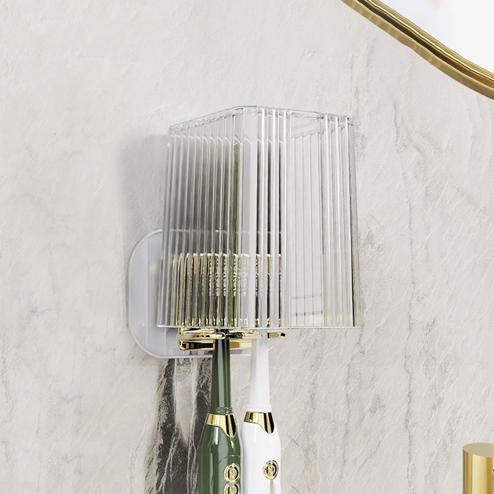 PRINxy Toothbrush Holder Stand with Cover, Toothbrush Holder Wall ...