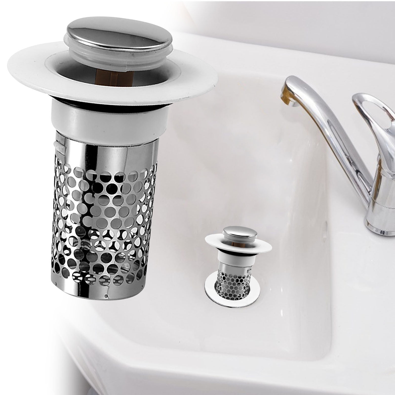 PRINxy Washbasin Basin Drainer Washbasin Basin Drainer Stainless Steel ...
