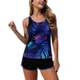 PRINxy Women's Sexy Printed Tankini Swimsuit Racerback Top with ...