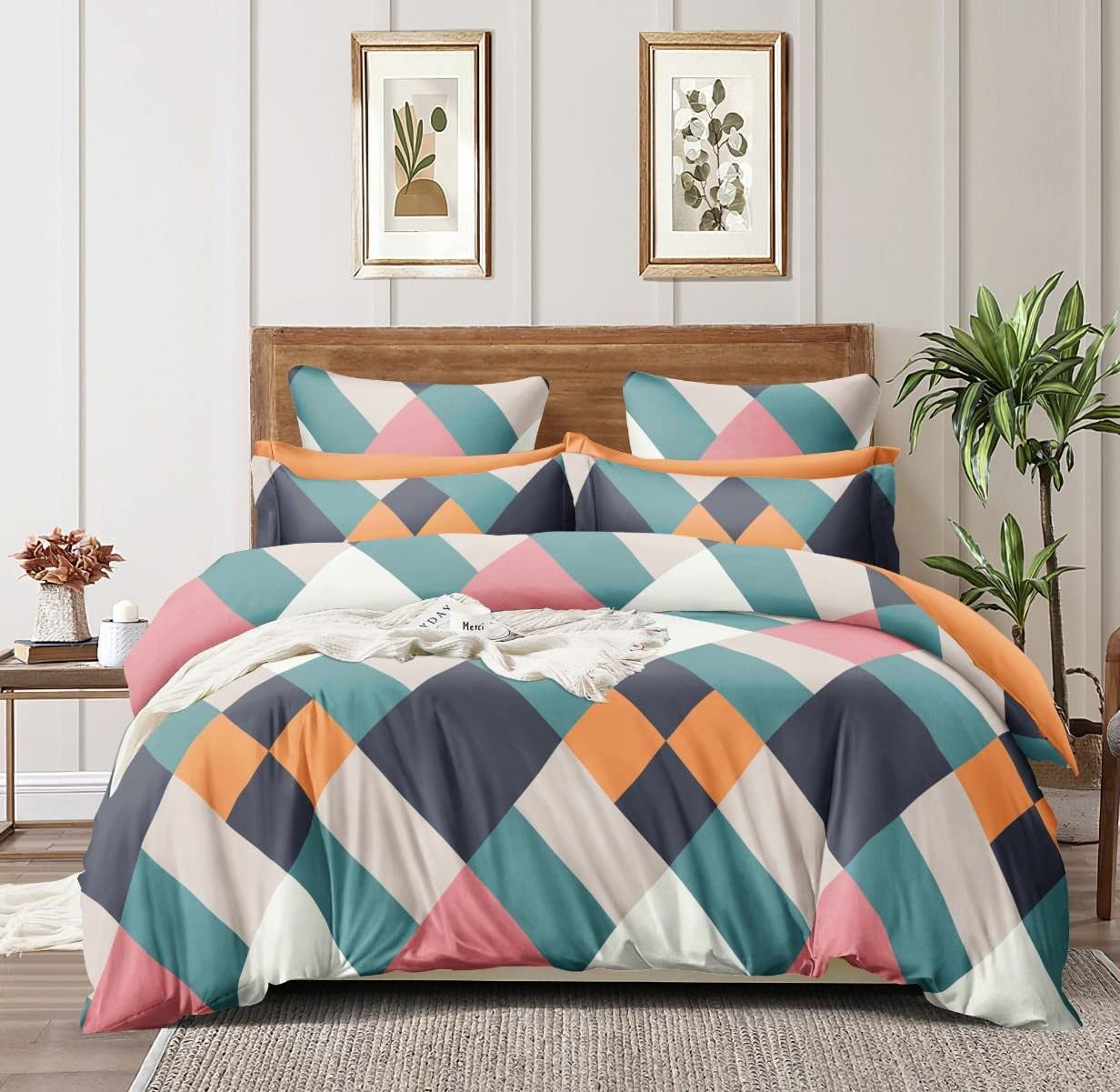 PRISCILLA 400 TC Super Soft Premium Glace Cotton King Size Comforter ...