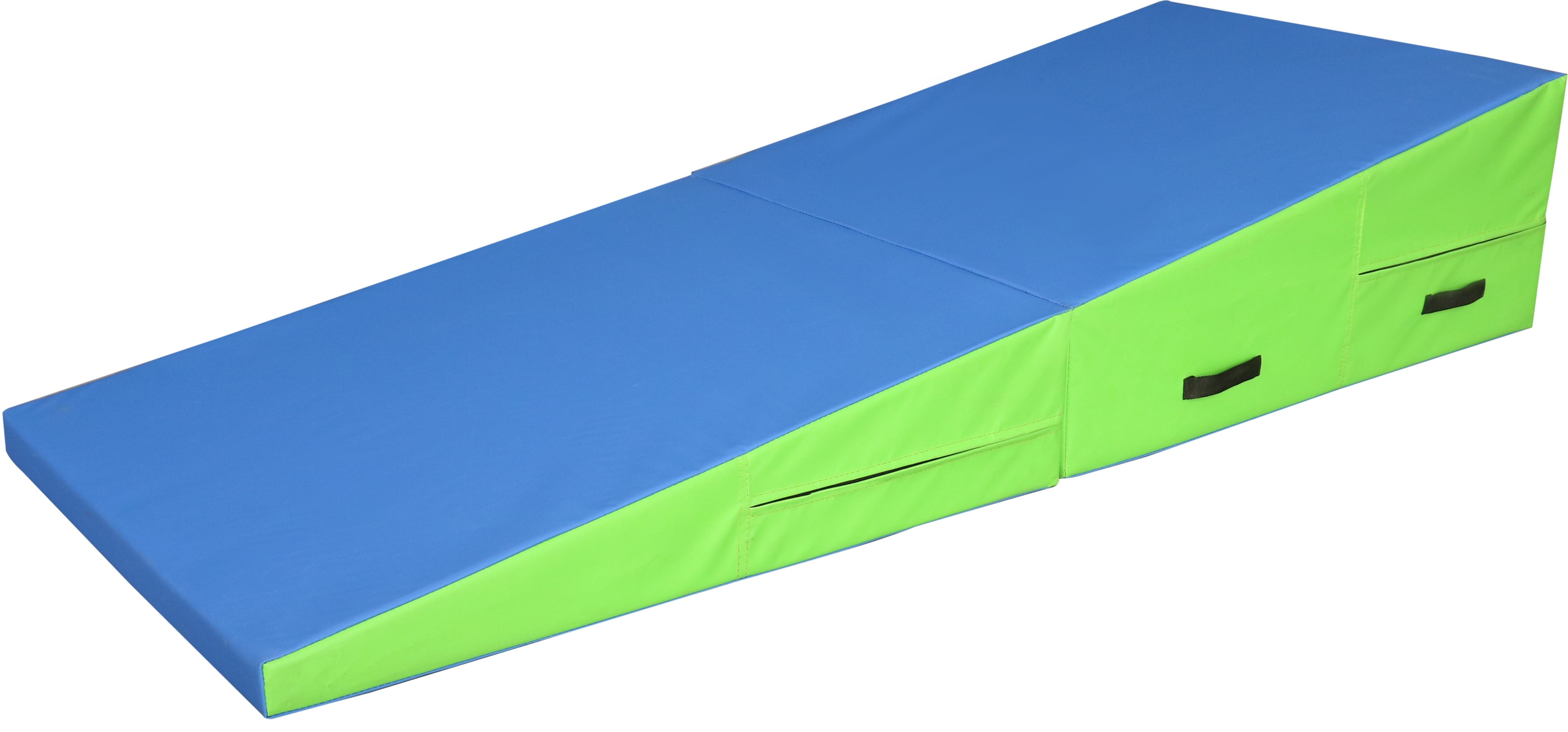 PRISP Folding Incline Gym Mat, 71x30x14 in, Wedge Gymnastics Tumbling ...