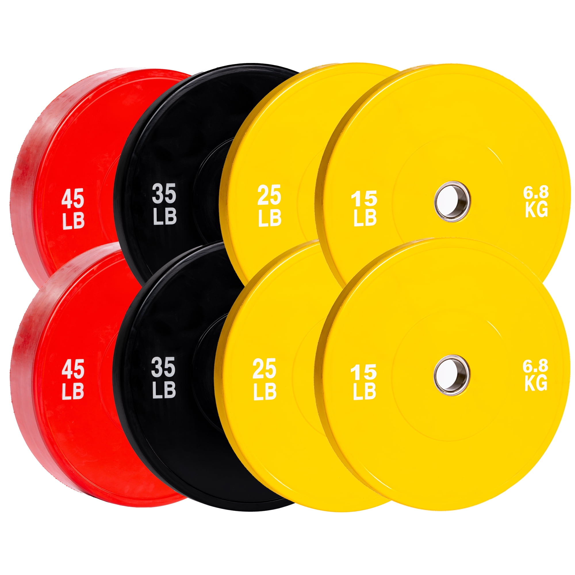 PRISP Olympic Bumper Weight Plate - Rubber Plate for 2 Inch Olympic ...