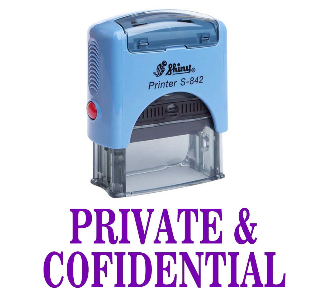 PRIVATE & CONFIDENTIAL Self Inking Rubber Stamp Custom Shiny Office ...