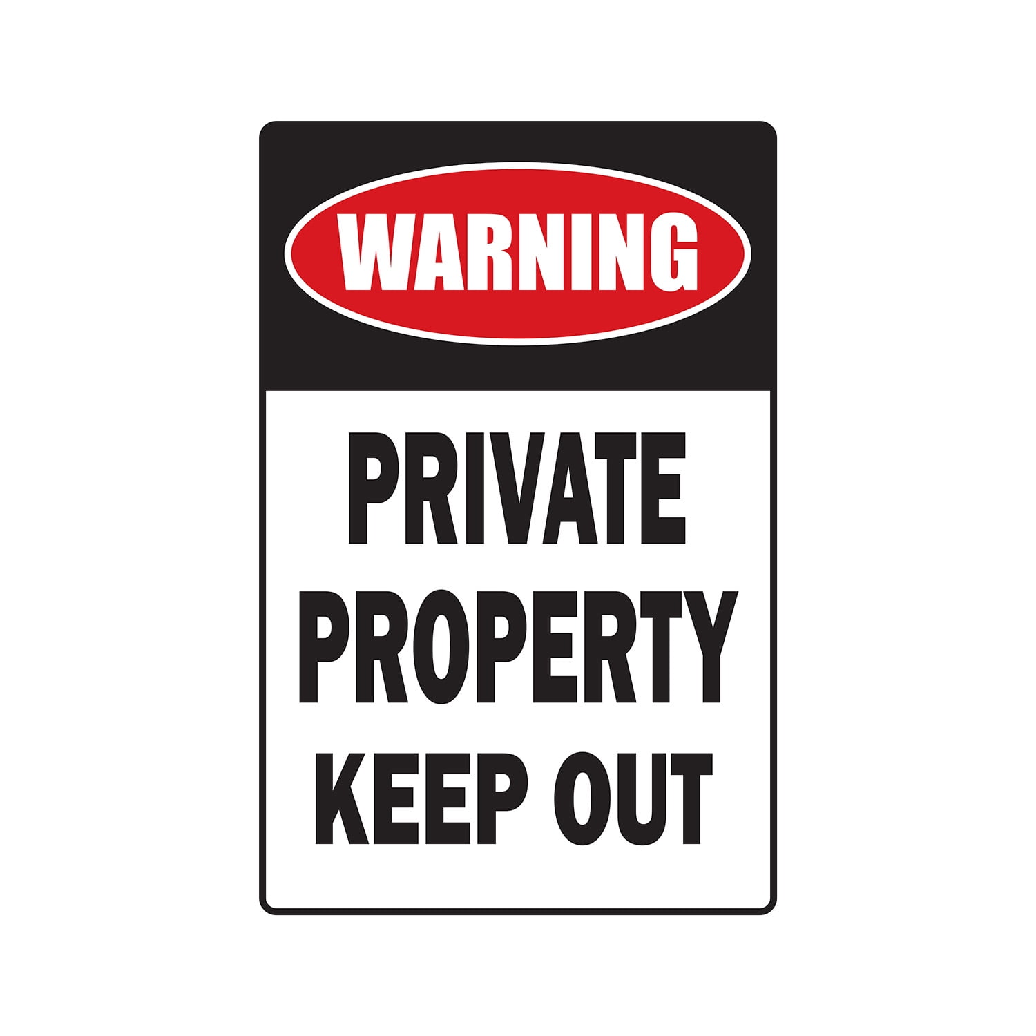 PRIVATE PROPERTY KEEP OUT Parking Aluminum Sign no trespassing stay out ...