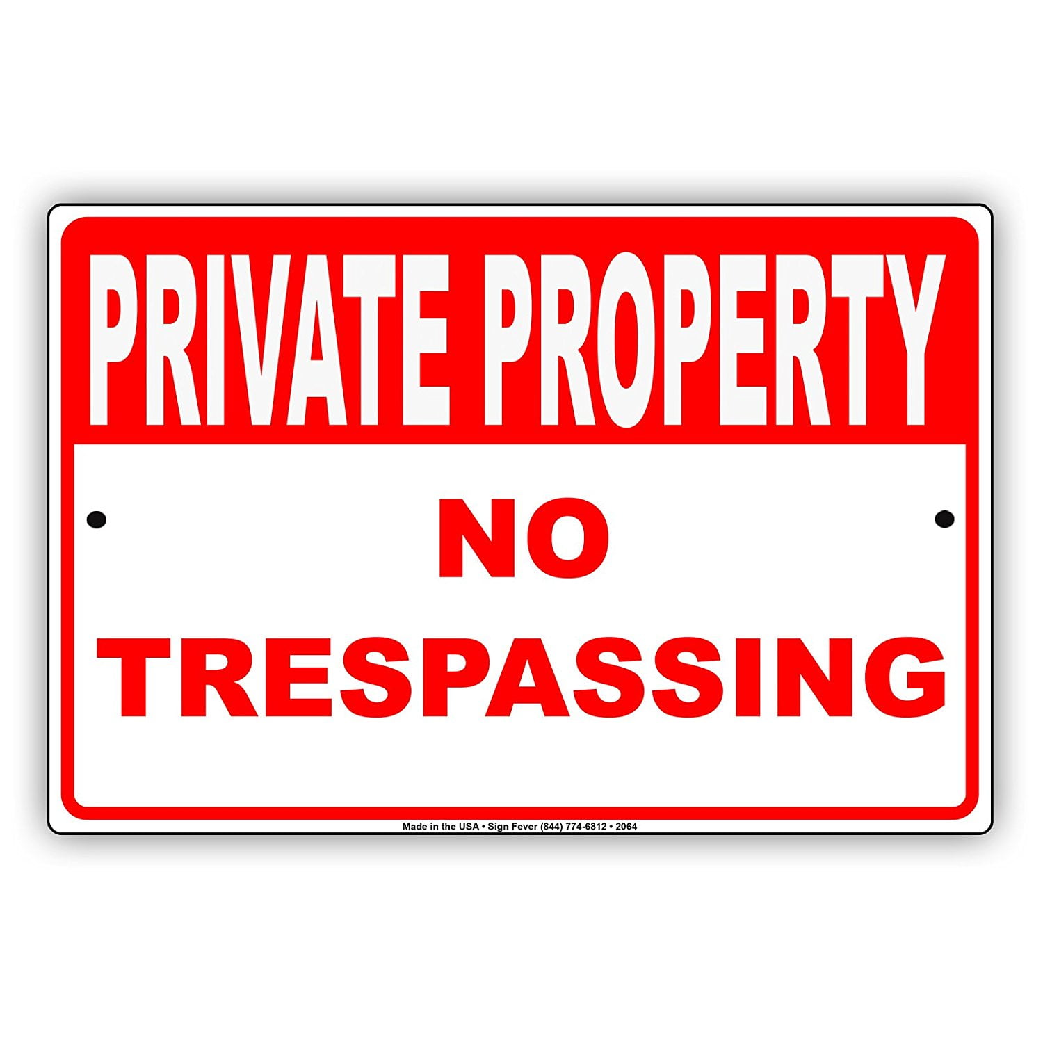 PRIVATE PROPERTY No Trespassing No Entry Restriction Caution Alert ...