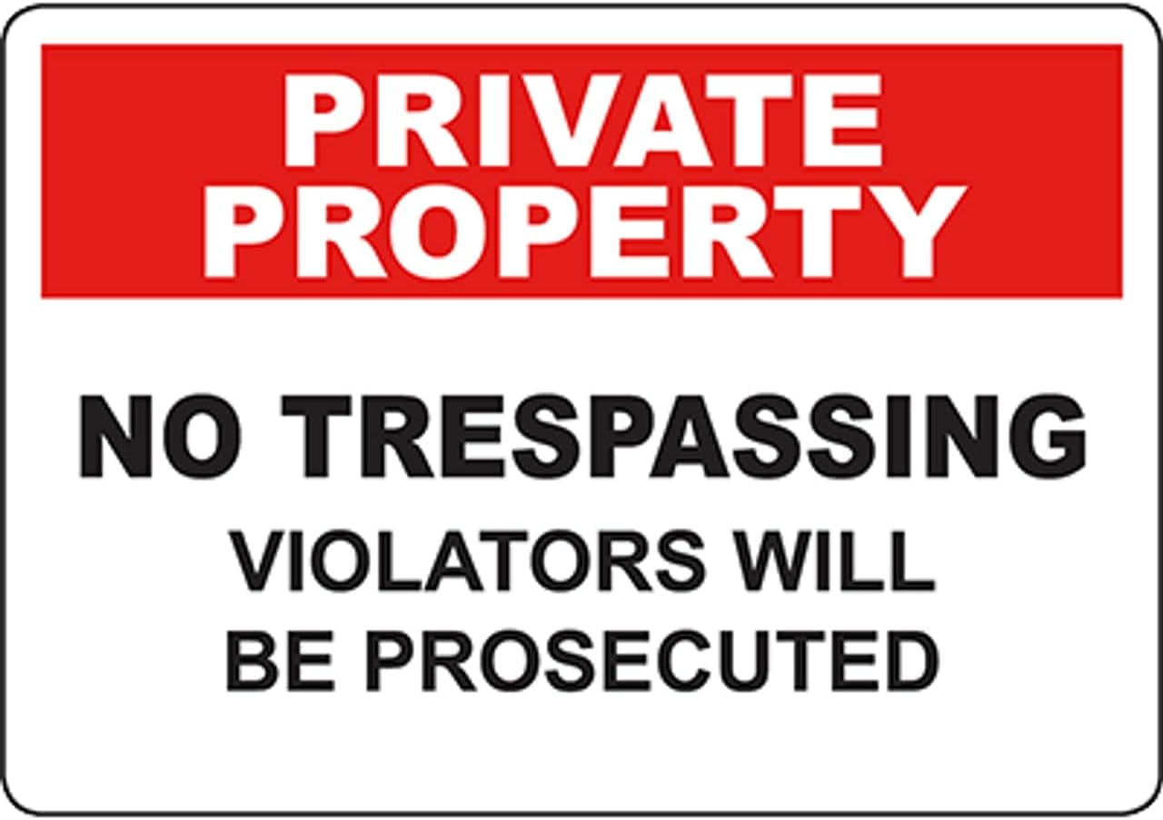 PRIVATE PROPERTY No Trespassing Violators Will Be Prosecuted Sign ...
