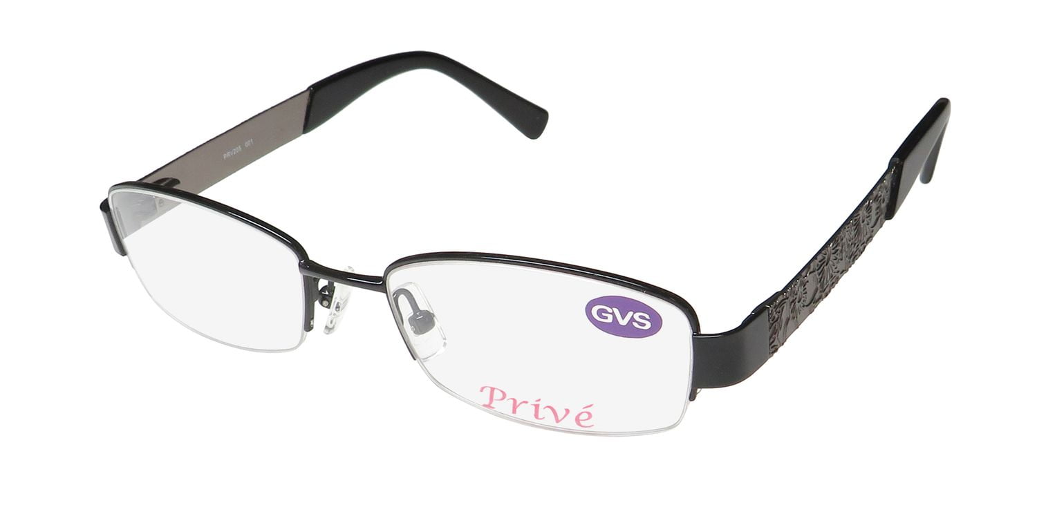PRIVE PRV205 EYEGLASS FRAME/GLASSES HALF-RIMLESS AFFORDABLE EYEWEAR ...