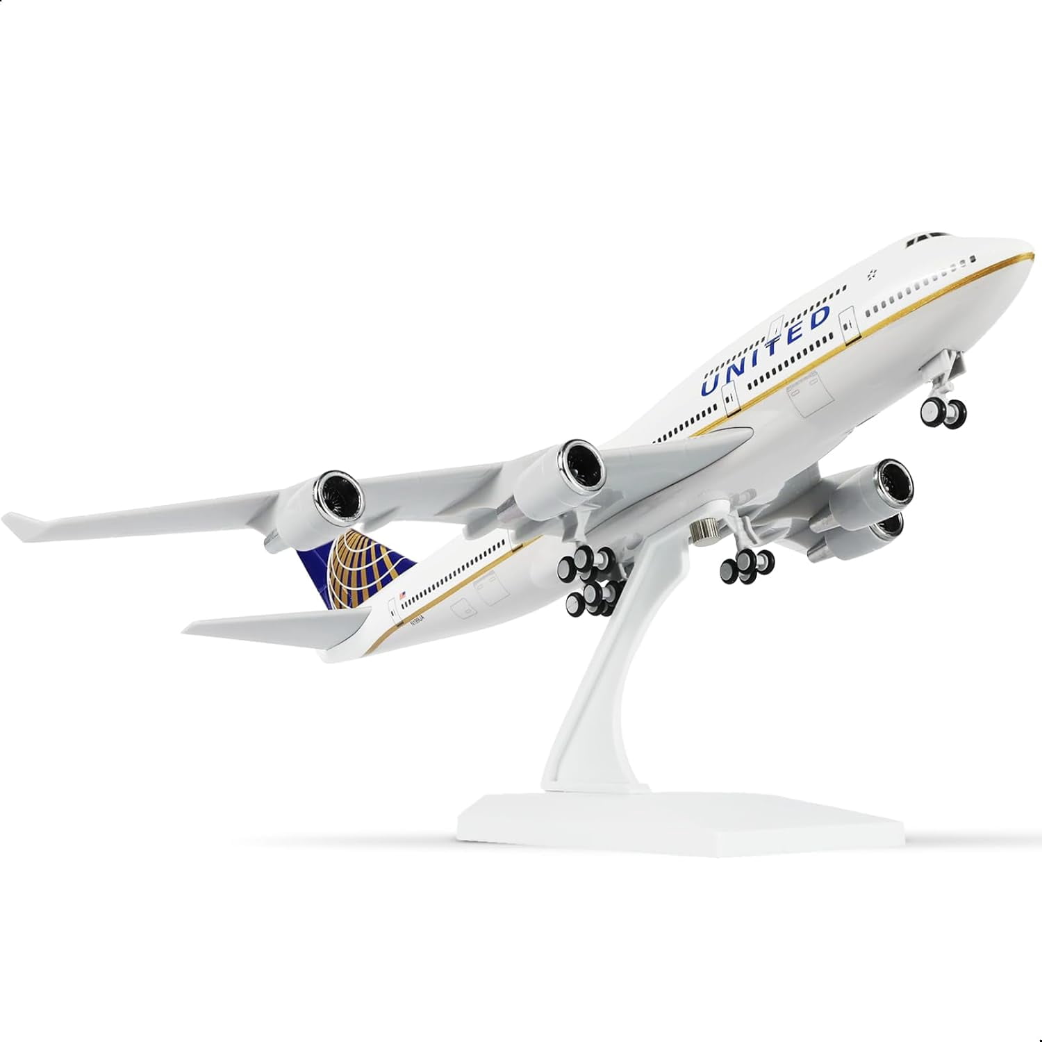 PRIYAL 1/240 United 747 Airplane Model Kit (30cm L) for Boeing 747 ...
