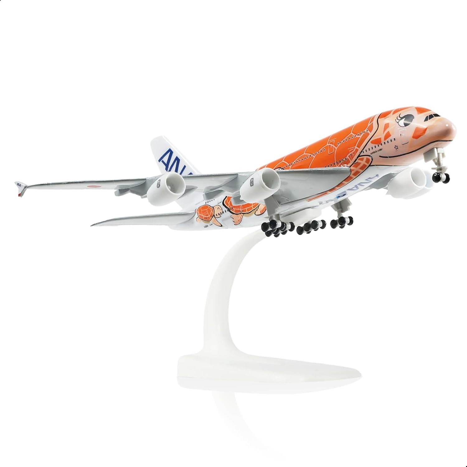 PRIYAL A380 1/300 ANA Orange Turtle Metal Diecast Airplane Model Airbus ...