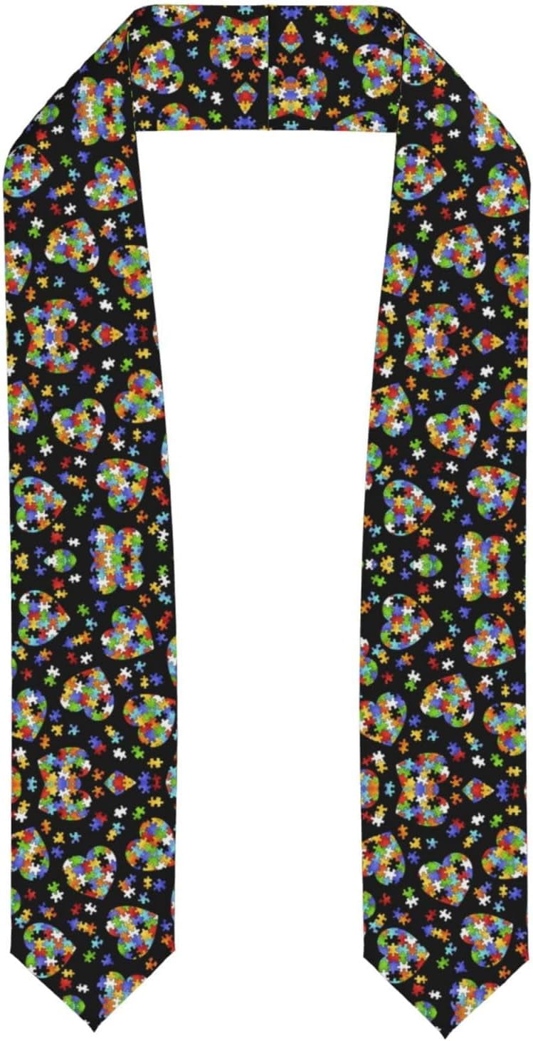 PRIYAL Autism Awareness Puzzle Pieces Heart Print Unisex Adult ...