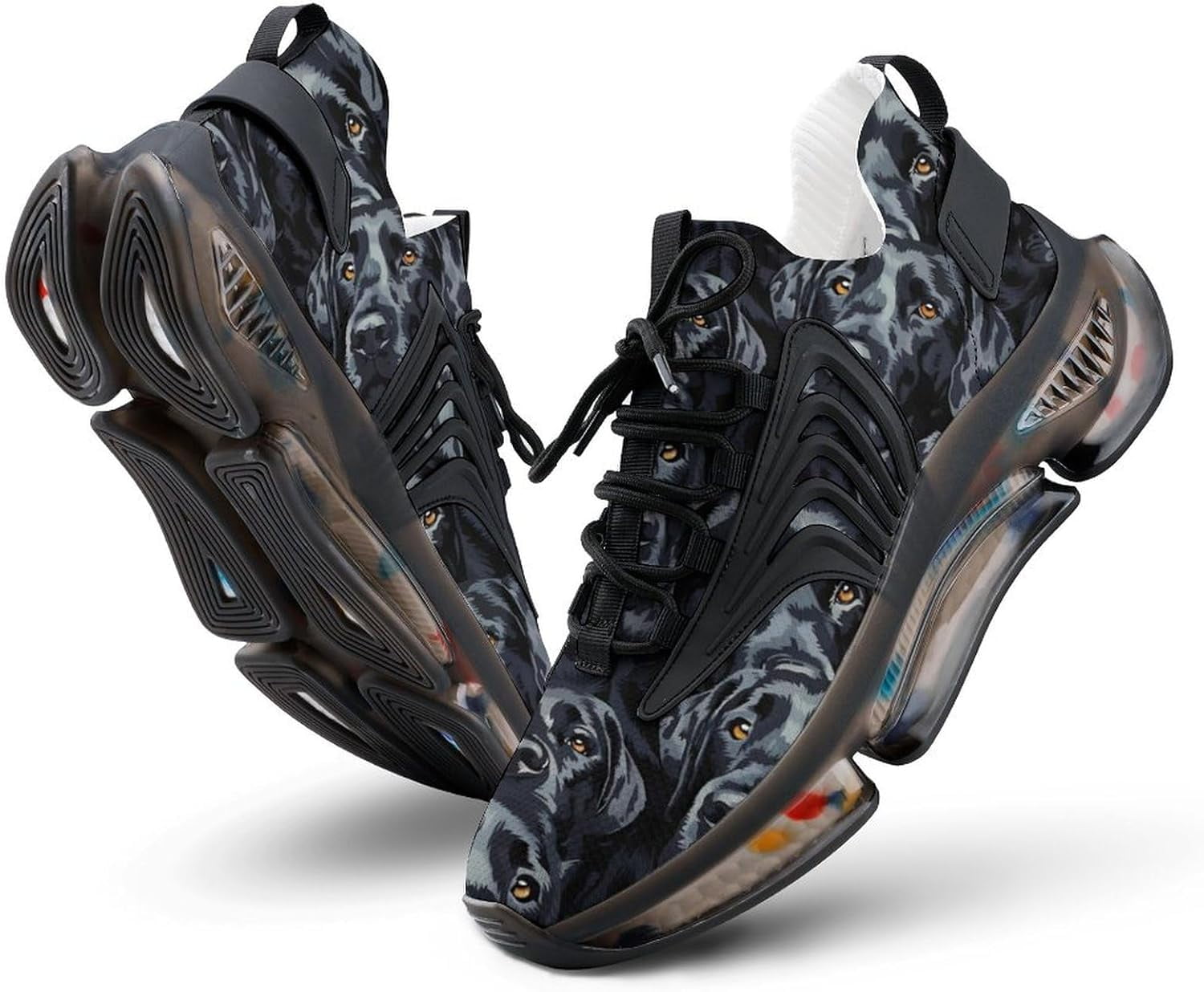 PRIYAL Black Labrador Lab Dog Printed Men's Sneaker Funny Lightweight ...