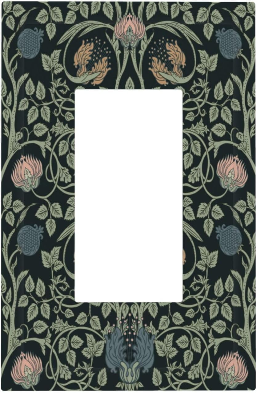 PRIYAL Boho William Morris Flowers Single Rocker Light Switch Plate ...