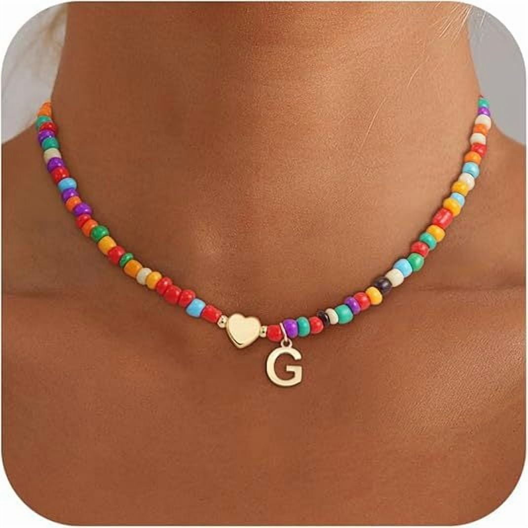 PRIYAL Colorful Beaded Cross Necklace for Women, Graduation First ...