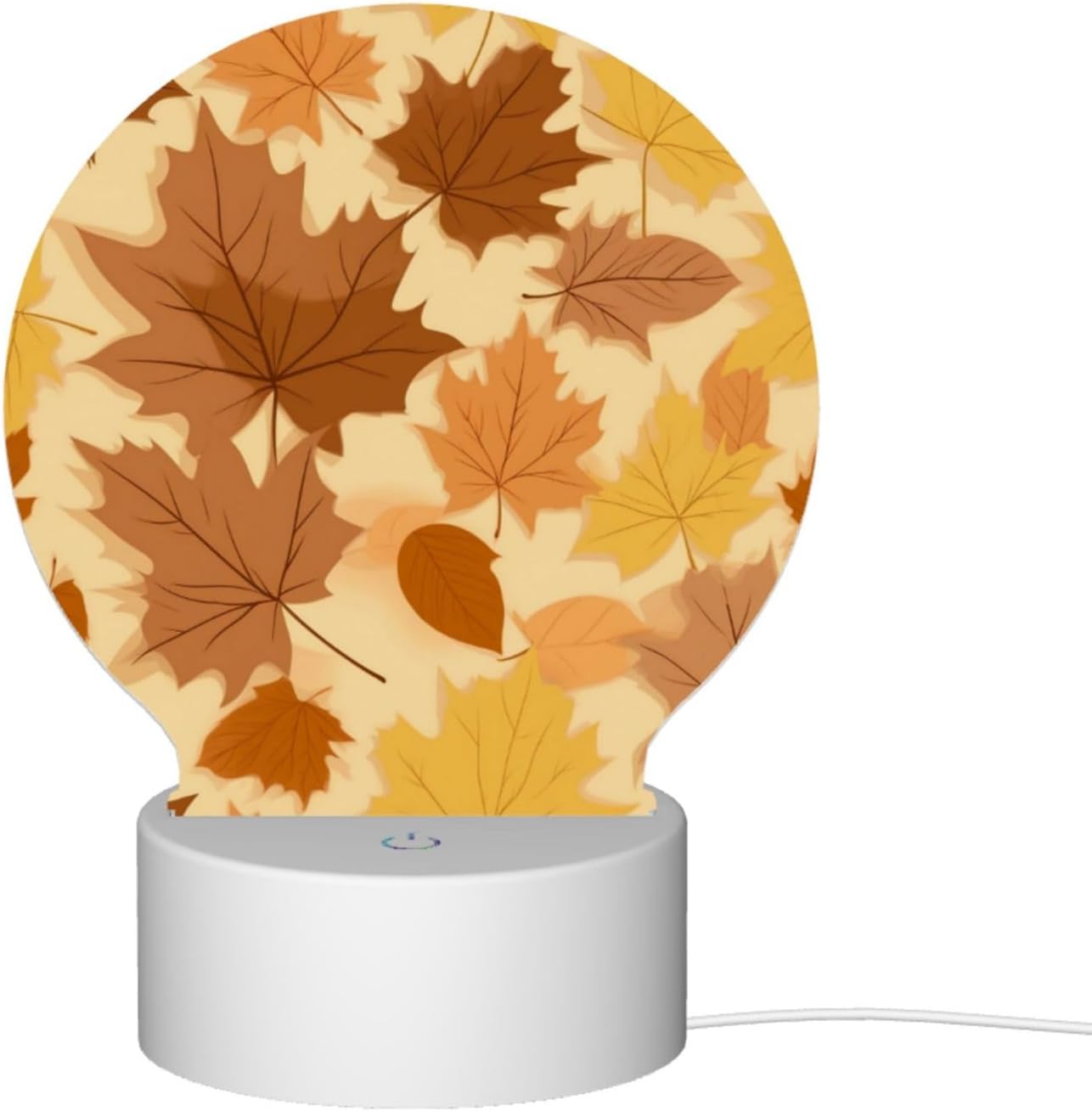 PRIYAL Double-sided Autumn Maple Leaves Print Acrylic Night Light ...