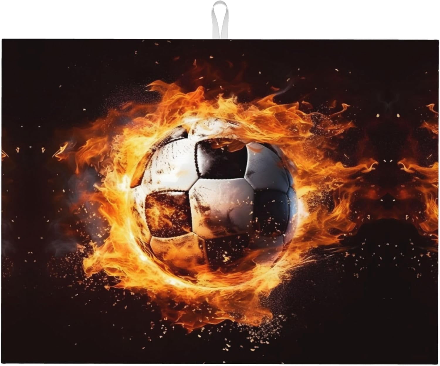 PRIYAL Fire Football Dish Drying Mat for Kitchen Countertop, Drying Mat ...