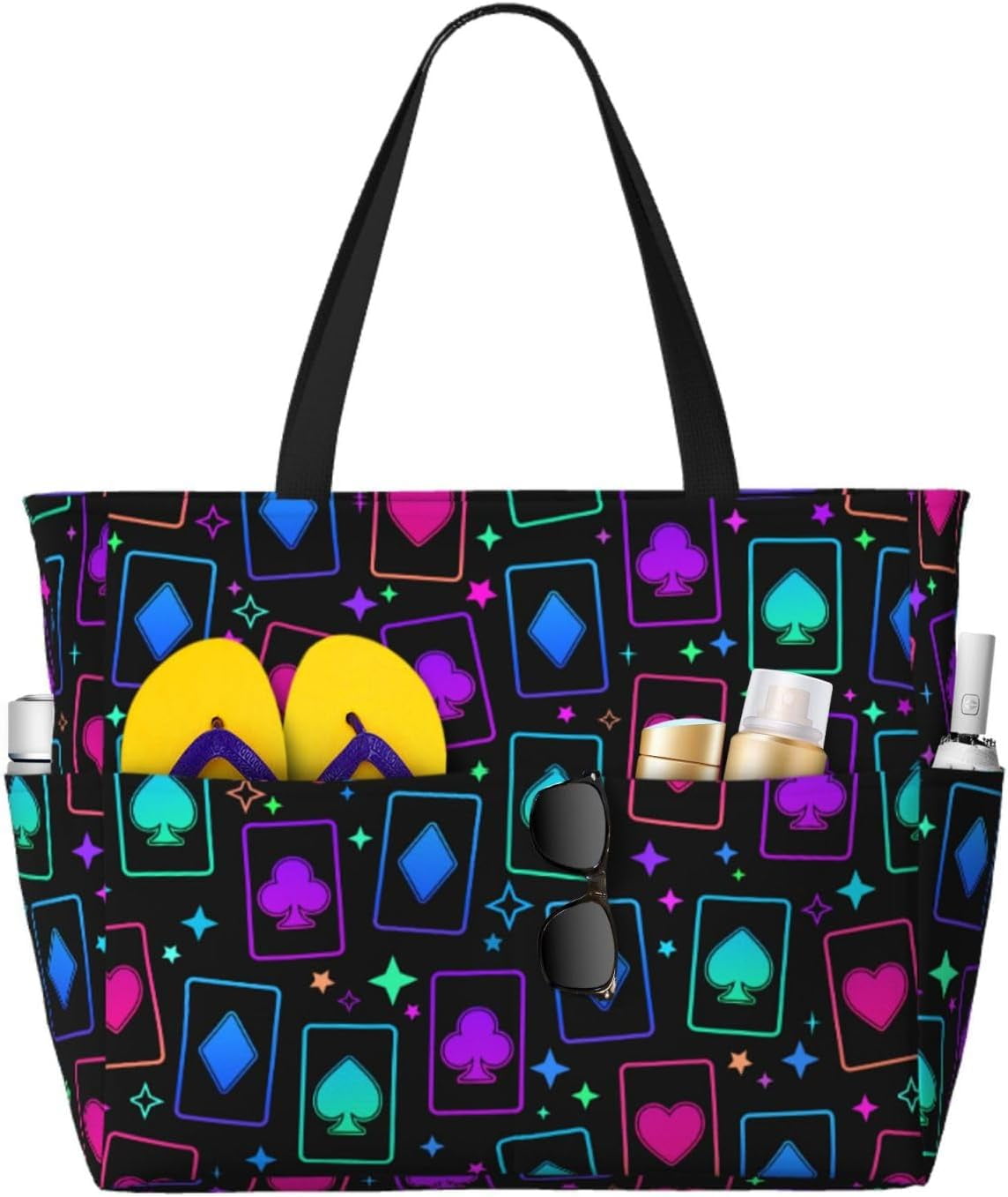 PRIYAL Large Beach Pool Bags Tote for Women Ladies Large Gym Tote Carry ...