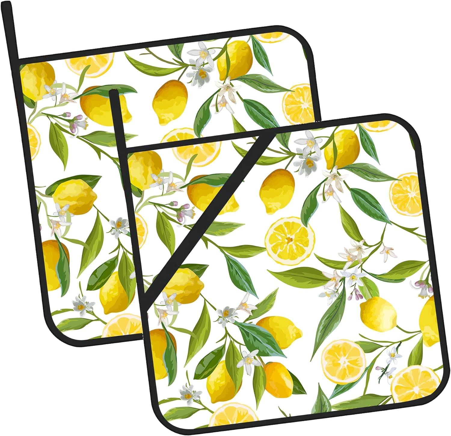 PRIYAL Lemon Fruits Pot Holders Set of 2 Heat Resistant & Non Slip ...