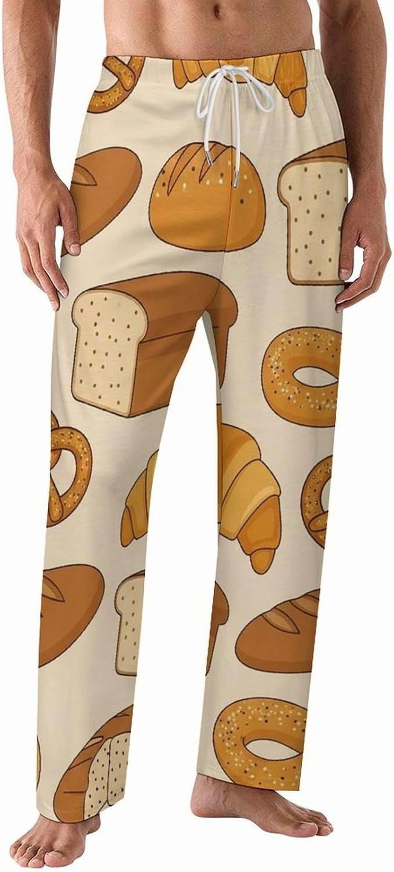 PRIYAL Pajamas Pants For Men Bread Croissant Donut Pajama Bottoms ...
