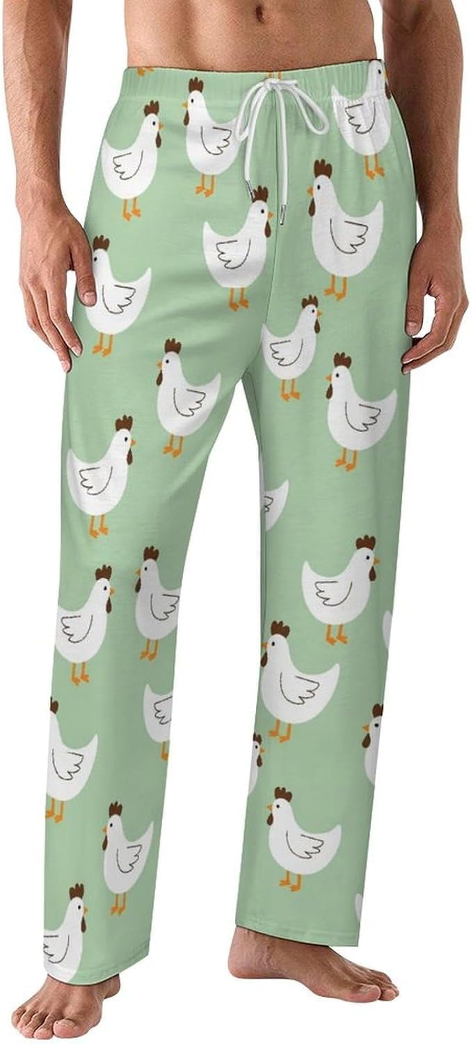PRIYAL Pajamas Pants For Men Chicken Pattern Scarves Pajama Bottoms ...