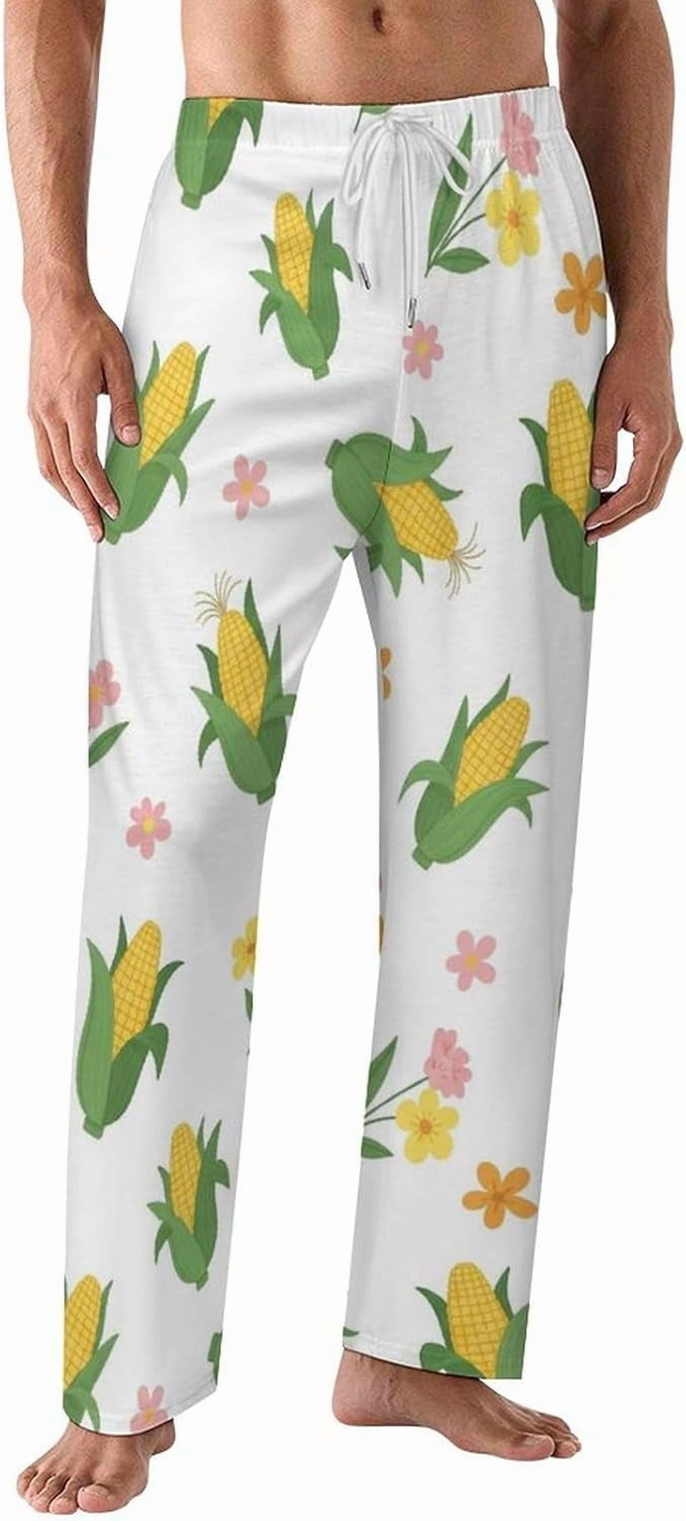 PRIYAL Pajamas Pants For Men Corn The Cob Pattern Pajama Bottoms ...