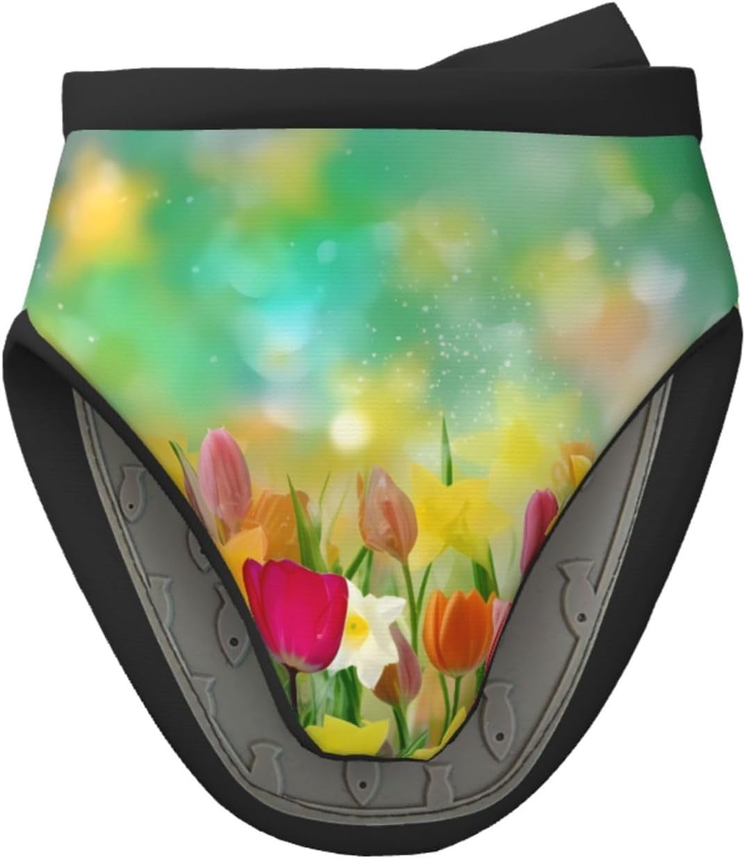 PRIYAL Set of 2 Mini Silicone Oven Mitts Feather of Peacock Heat ...