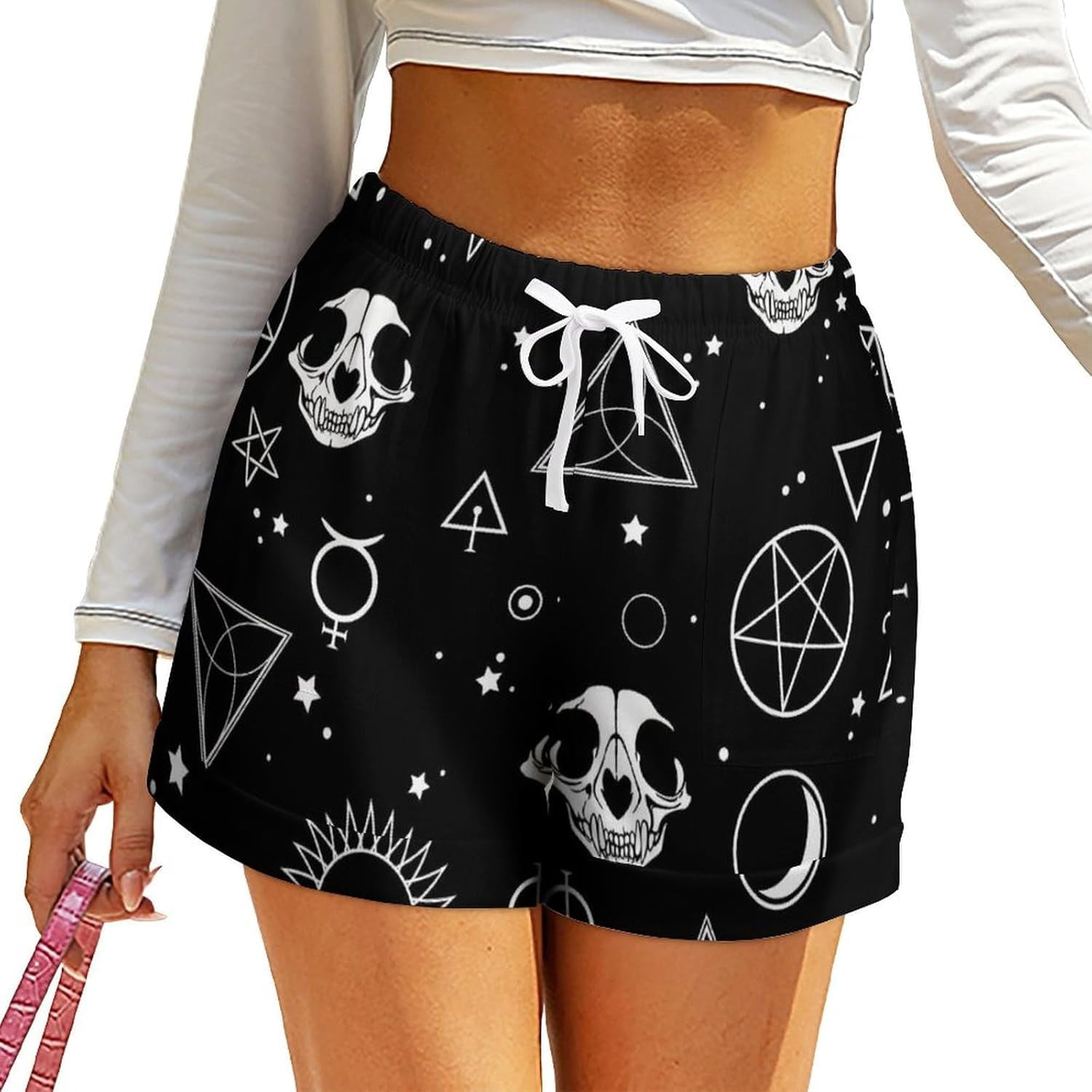 PRIYAL Shorts for Women Casual Summer Pajama Cute Frogs with Hearts ...