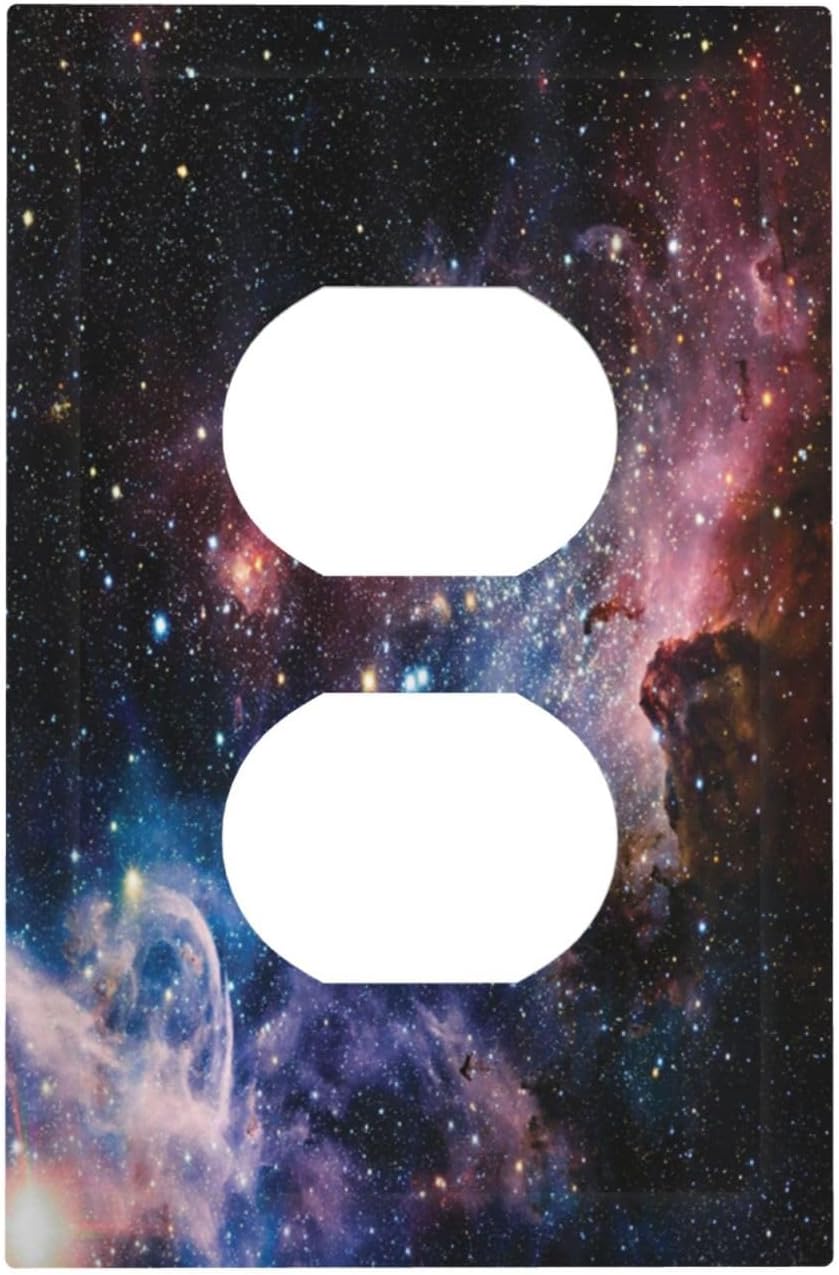 PRIYAL Space Stars Colorful Nebula Galaxy 1 Gang Duplex Wall Plate ...