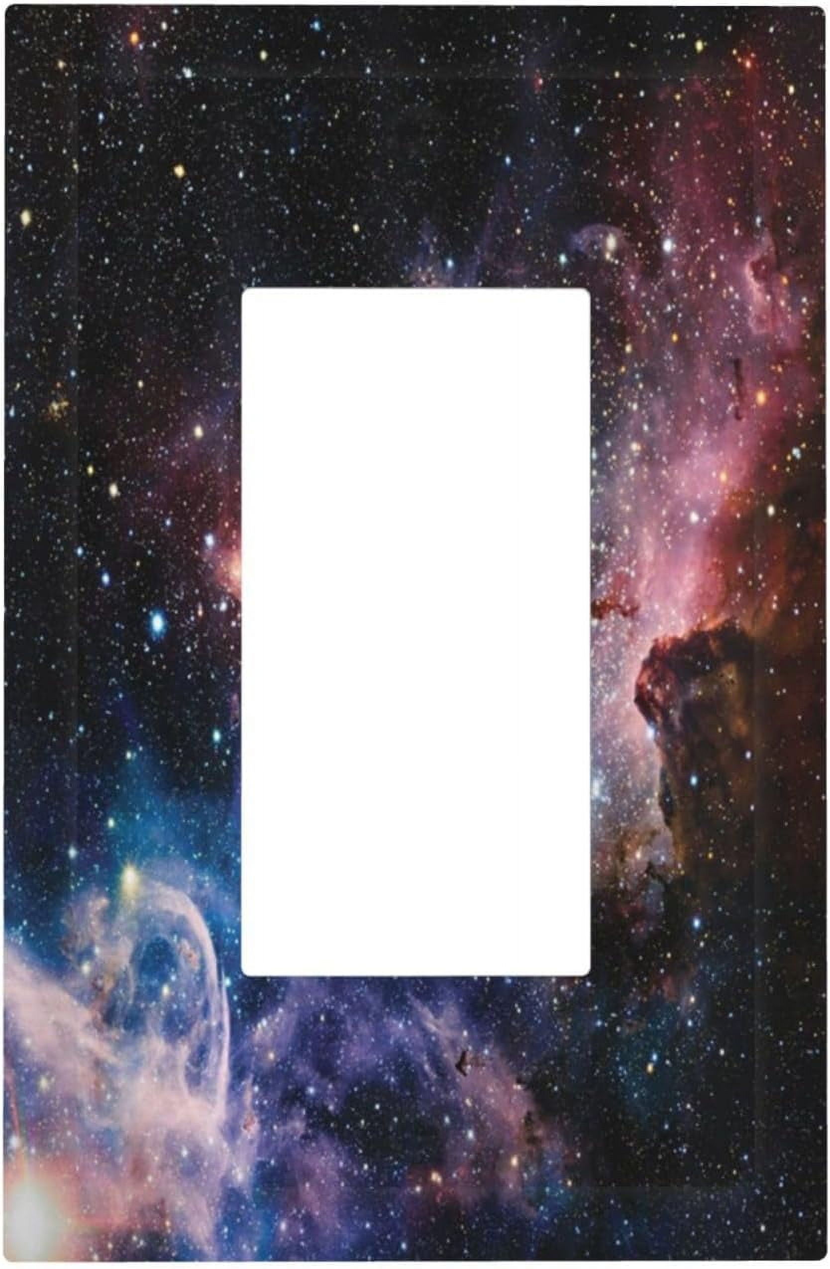 PRIYAL Space Stars Colorful Nebula Galaxy 1 Gang Single Rocker Wall ...