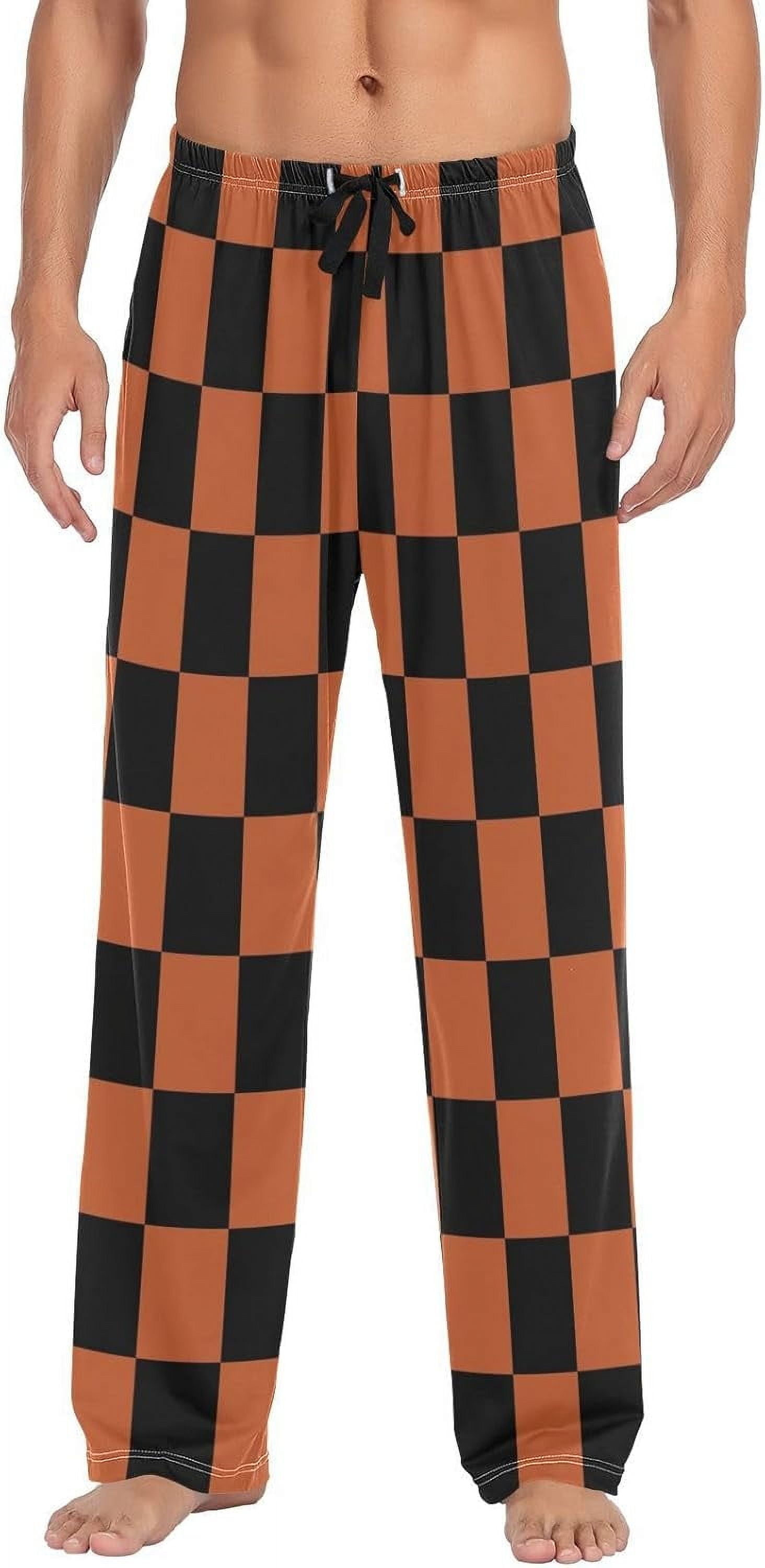 PRIYAL Squares Plaid Pajama Pants Checkered Men's Pajama Bottoms Lounge ...