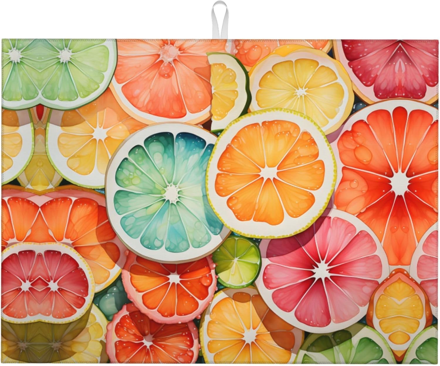 PRIYAL Summer Lemon Slices Dish Drying Mat for Kitchen Countertop ...