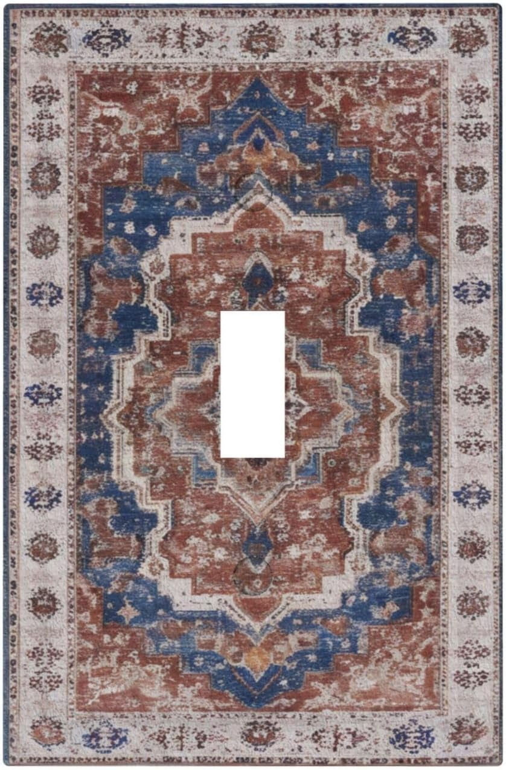 PRIYAL Vintage Orange Medallion Pattern Single Toggle/5x3 IN Light ...