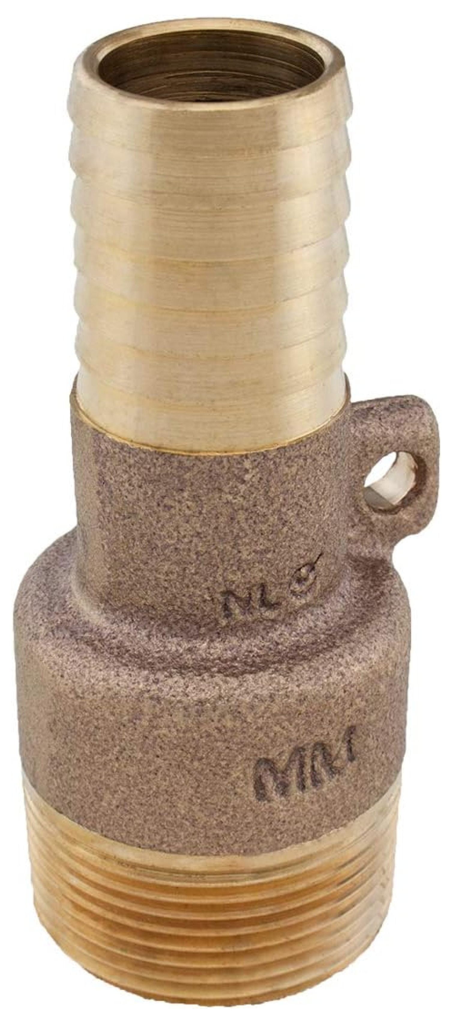 PRO 1-1/4" X 1" Brass Male Adapter with Rope Loop Eyelet to Secure Pump ...