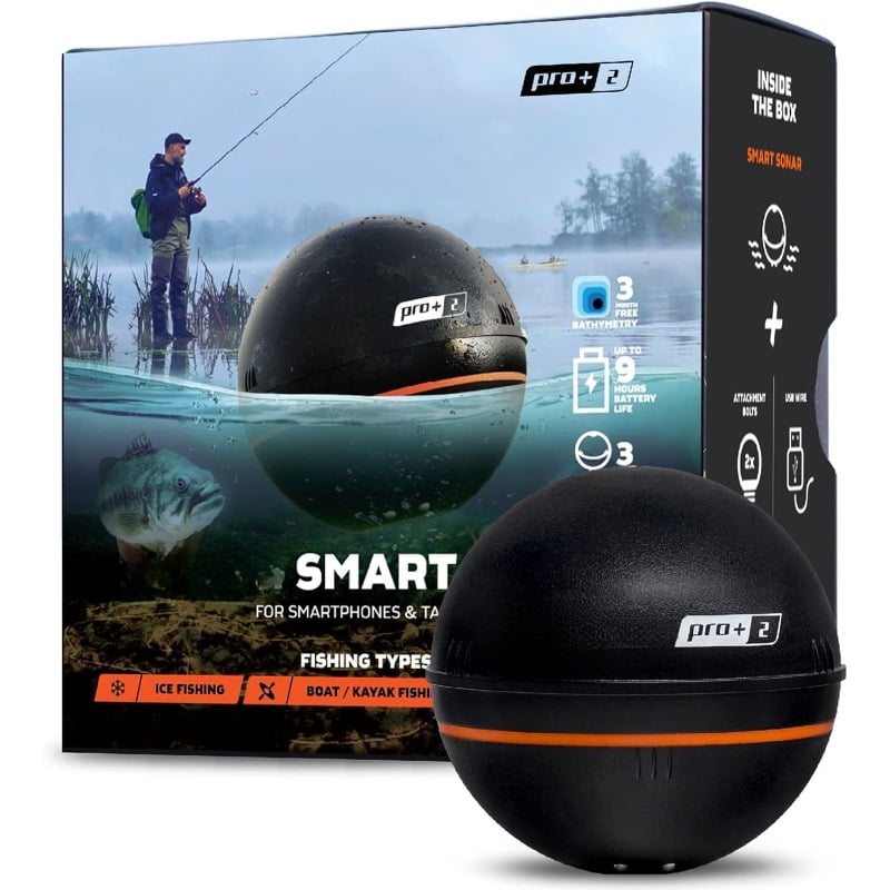 PRO+ 2 Sonar Fish Finder - Portable Fish Finder and Depth Finder for ...