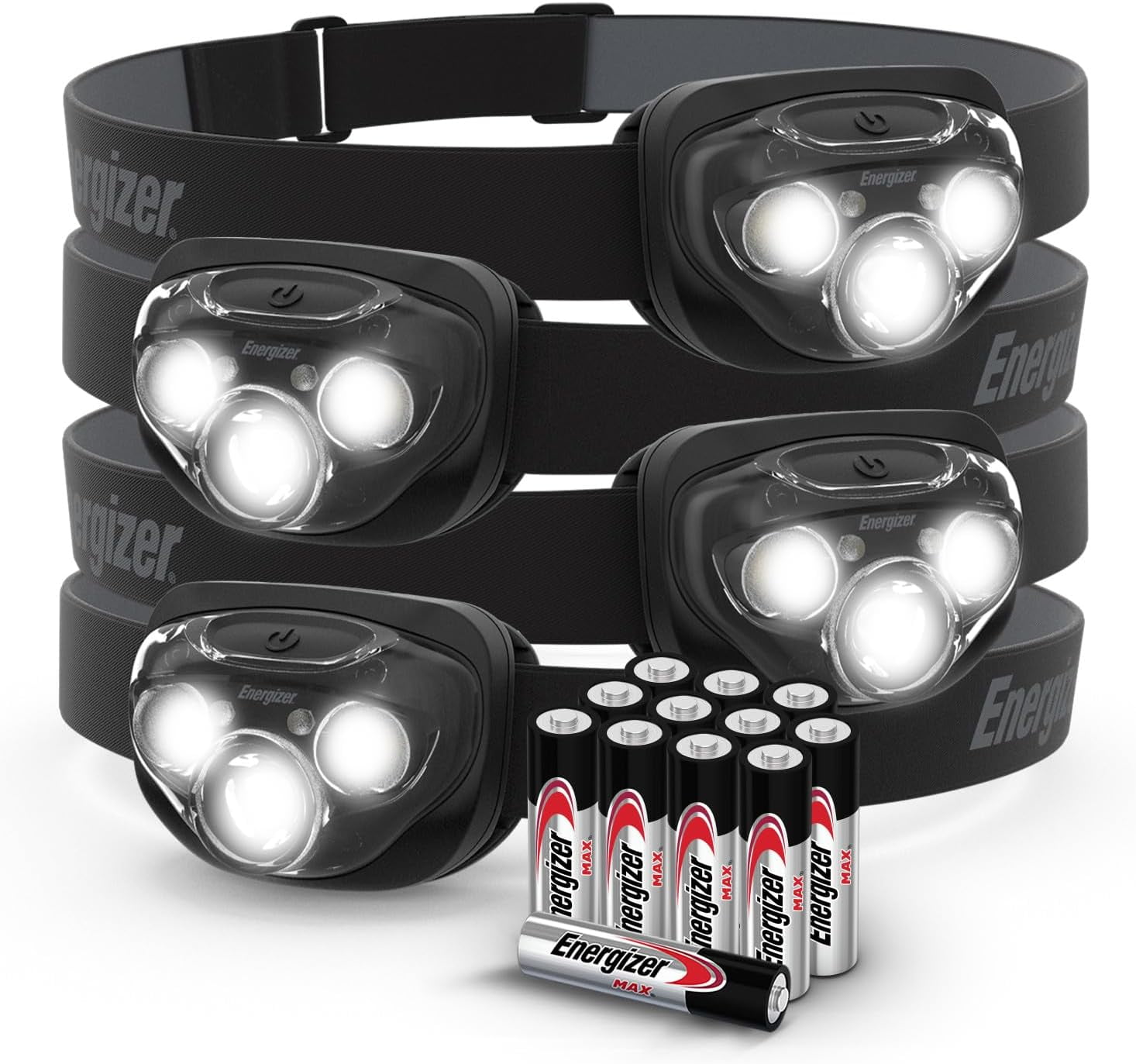 PRO-260 LED Headlamp (4-Pack), IPX4 Water Resistant Headlamps, High ...