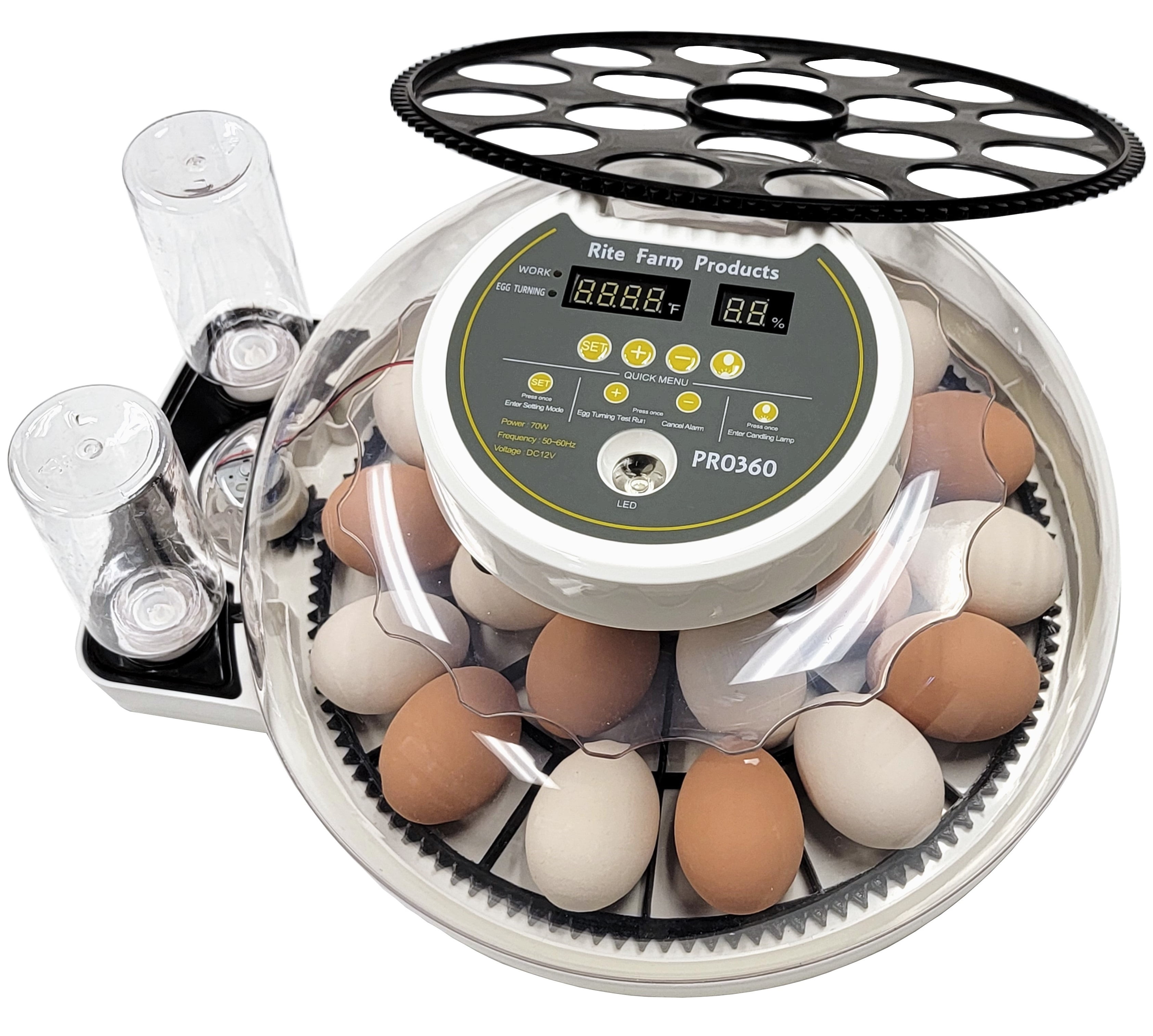 PRO 360 RITE FARM PRODUCTS 21 EGG CHICKEN INCUBATOR & HATCHER & 2 ...