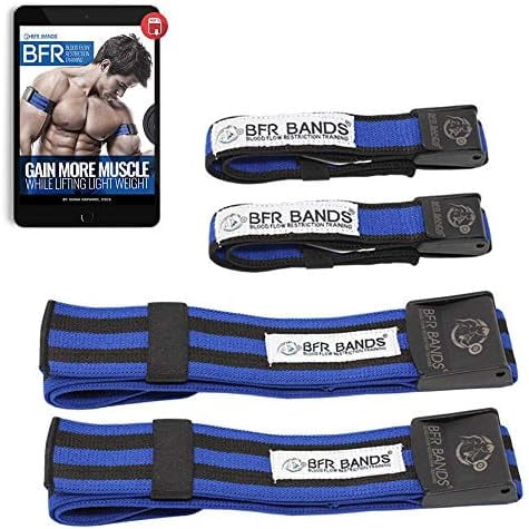 PRO 4-Pack Bundle Blood Flow Restriction Bands for Arms and Legs ...