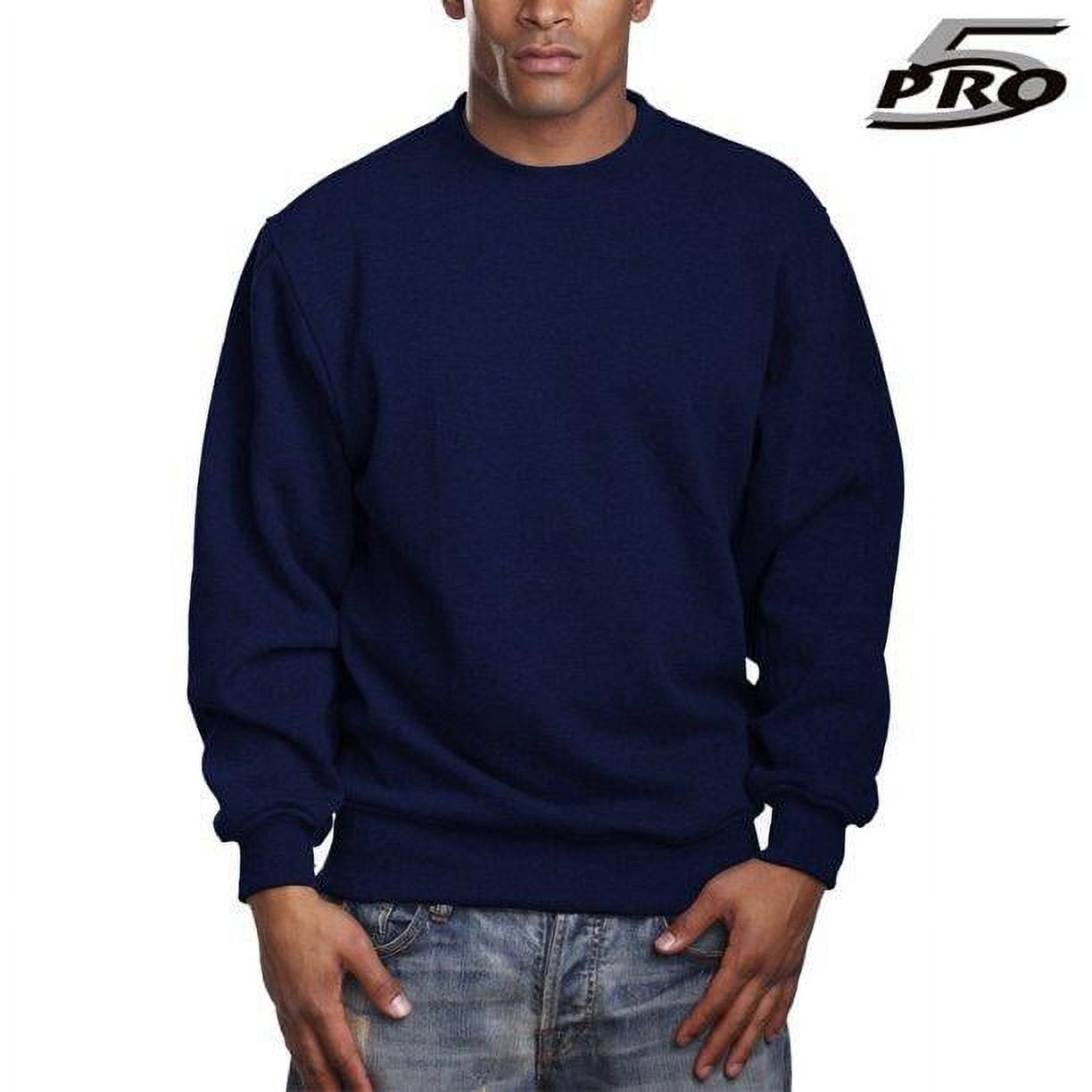 PRO 5 Men's Heavy Weight Fleece Crewneck Pullover, Loose Fit, Double ...