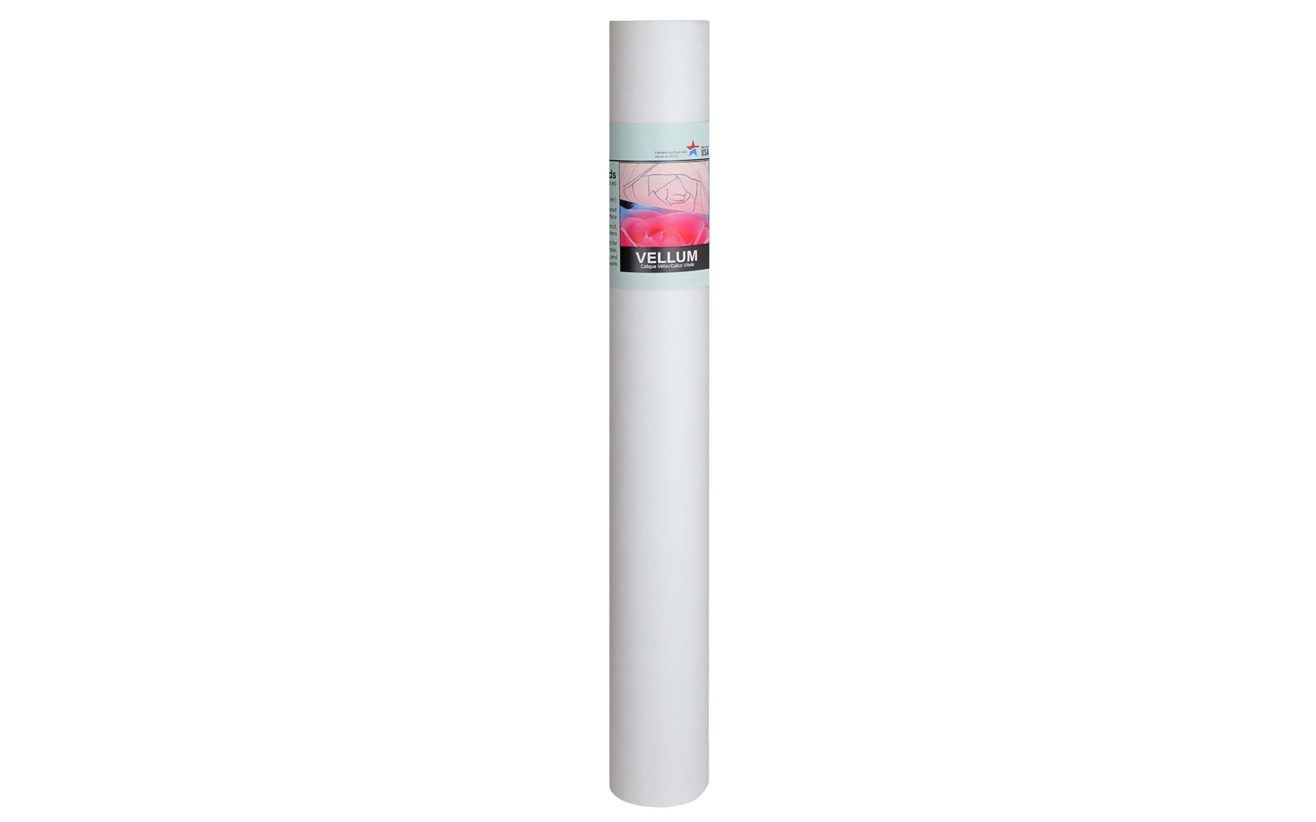 PRO ART Tracing Vellum Paper Roll, 37lb, 18" x 5 Yards, Translucent ...