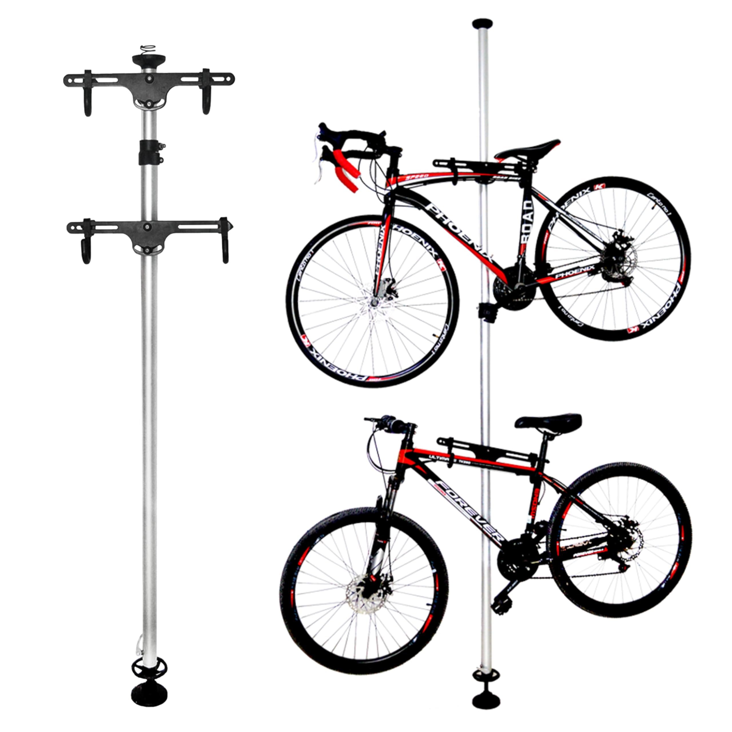 PRO BIKE TOOL Gravity Bike Rack - Aluminum Freestanding Rack - 2 Bike Stand - Easy Assembly and ...