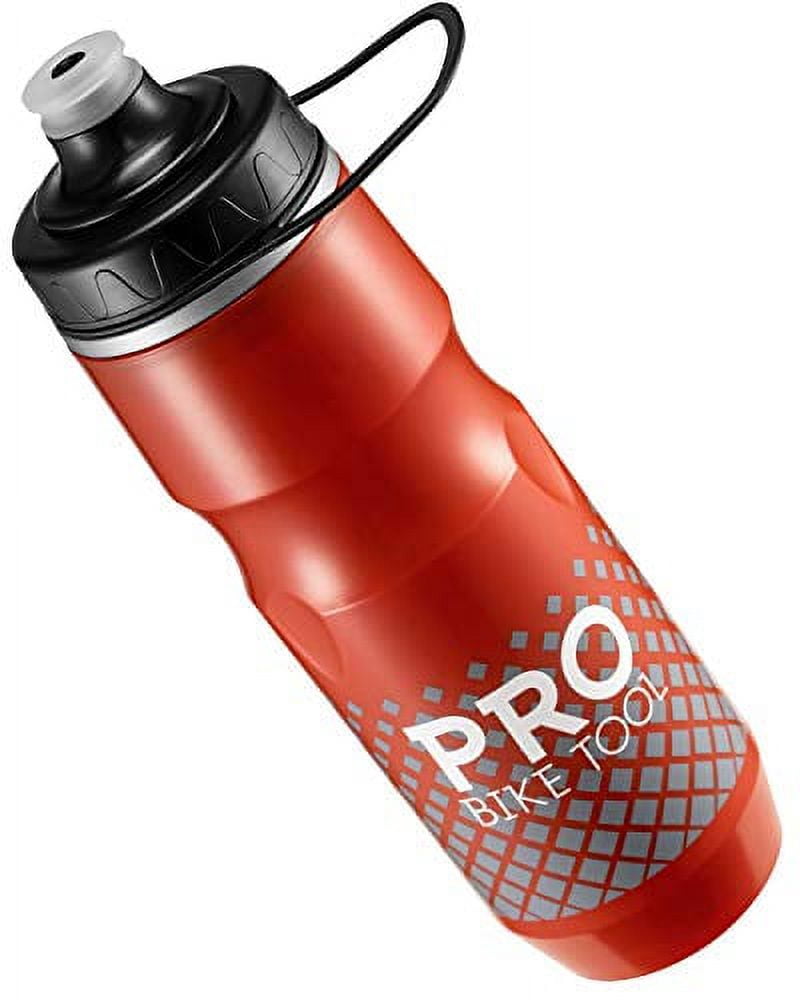 PRO BIKE TOOL Insulated Bike Water Bottle - 680 ml, 24 oz (Red ...