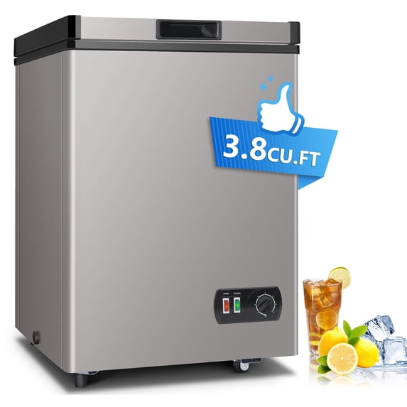PRO CHOICE 3.8 cu ft Compact Chest Freezer, Gray - Walmart.com
